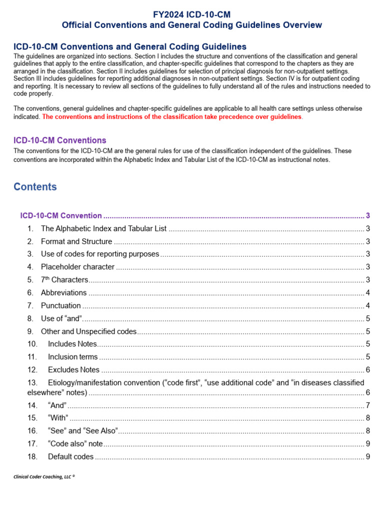2024 ICD-10-CM Coding Guidelines Overview | PDF | Medical Diagnosis ...