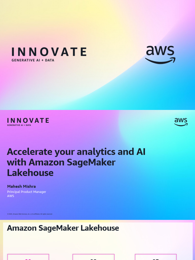 Handout Accelerate Your Analytics and AI With Amazon SageMaker Lakehouse | PDF | Amazon Web ...
