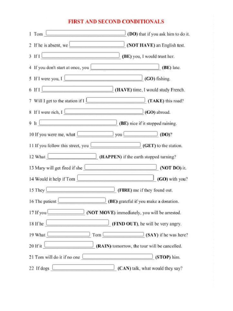 First and Second Conditional | PDF