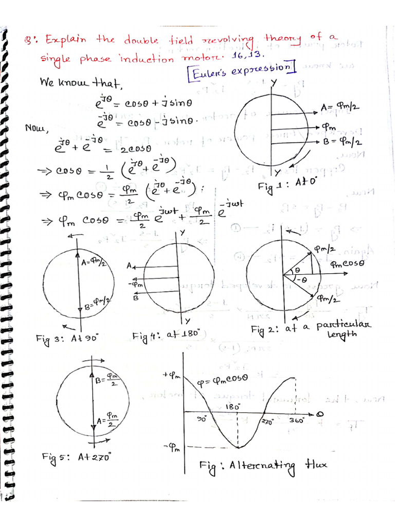 1 Phase Induction Motor Hand Note | PDF