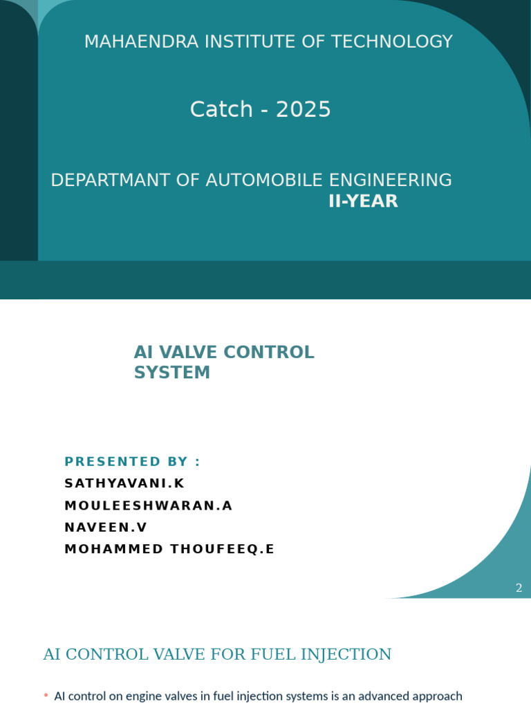 AI-Controlled Engine Valve Optimization | PDF | Engines | Artificial ...