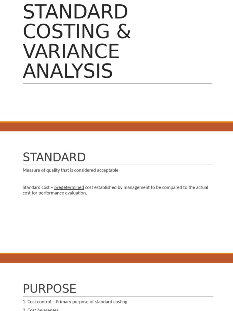 Mas Topic 5 Standard Costing | PDF | Variance | Performance Appraisal