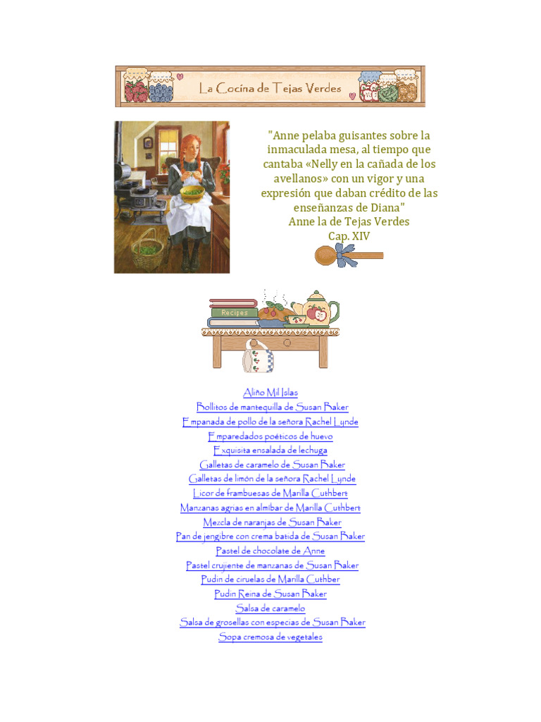 La Cocina de Las Tejas Verdes | PDF | ensalada | Panes