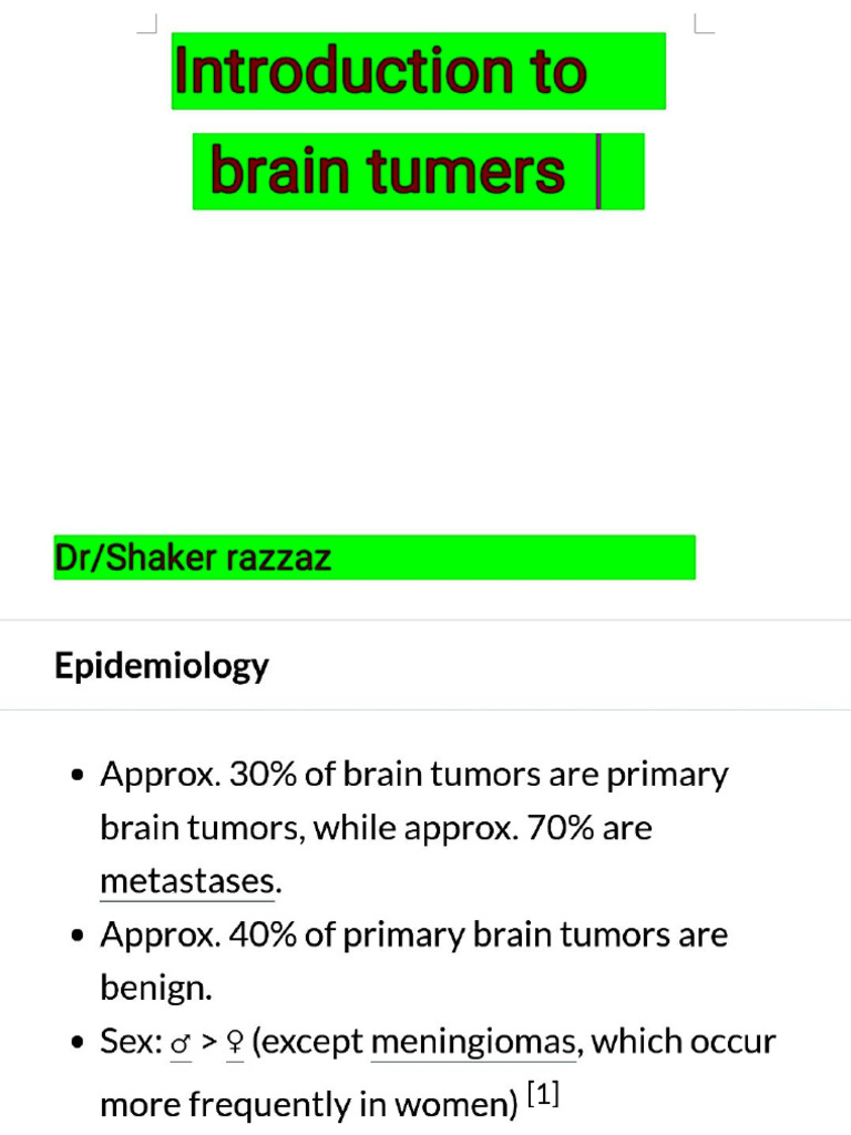 Brain Tumer | PDF