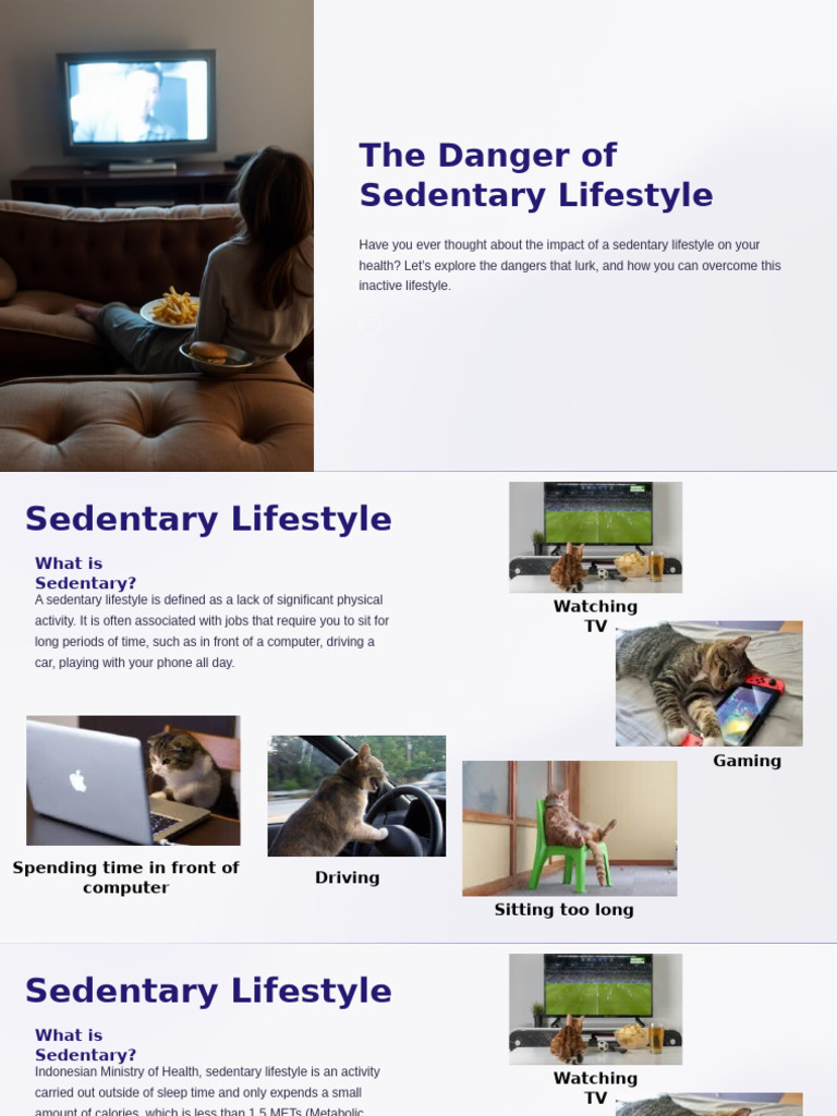 Danger of Sedentary Lifestyle | PDF | Sedentary Lifestyle | Diseases ...