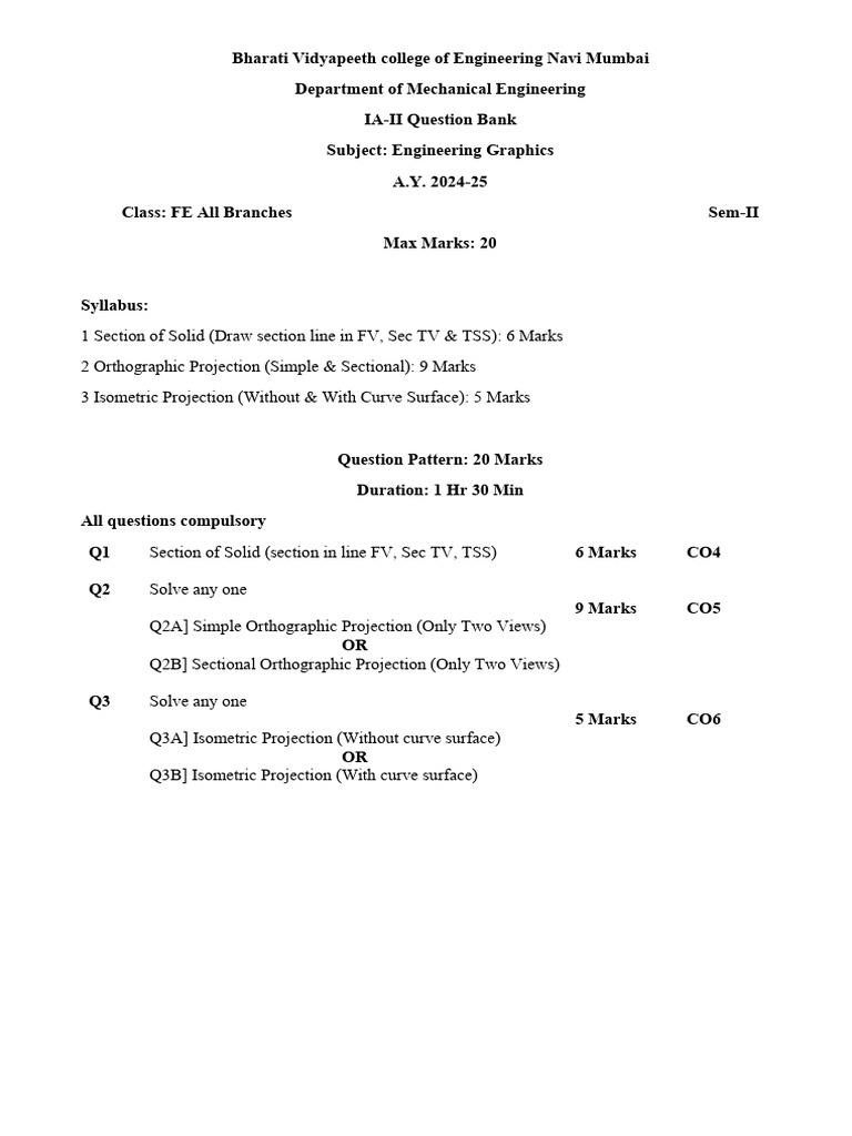 EG Question Bank IA-II 2025 | PDF | Mathematical Concepts | Euclid