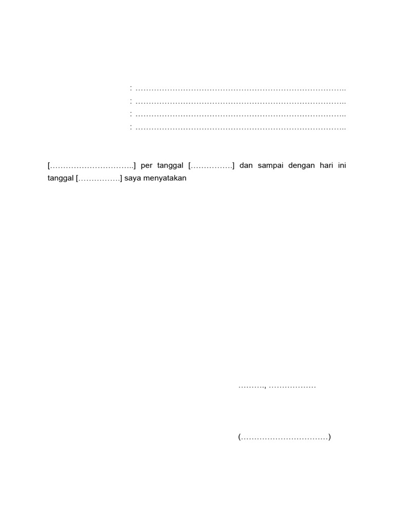 Template Form Reaktivasi PHK | PDF