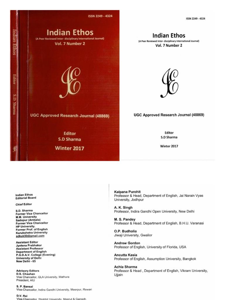 (Indian Ethos) (VII, 2 (Winter 2017) ) Susheel Kumar Sharma - "Mother ...