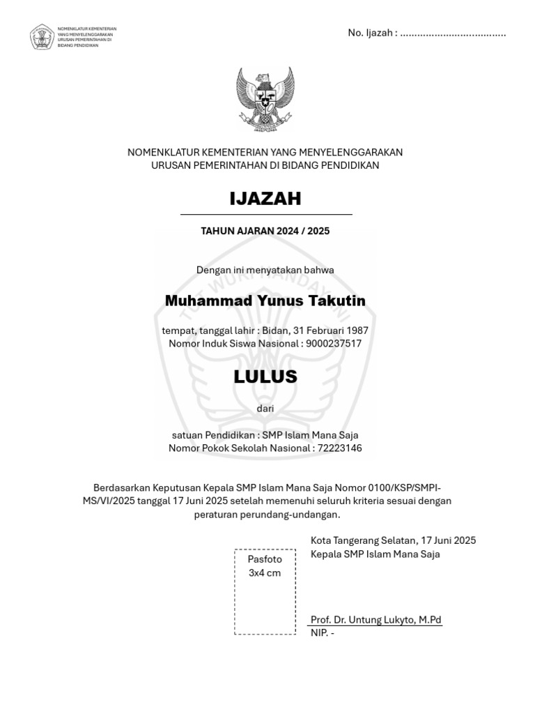 E-IJAZAH | PDF