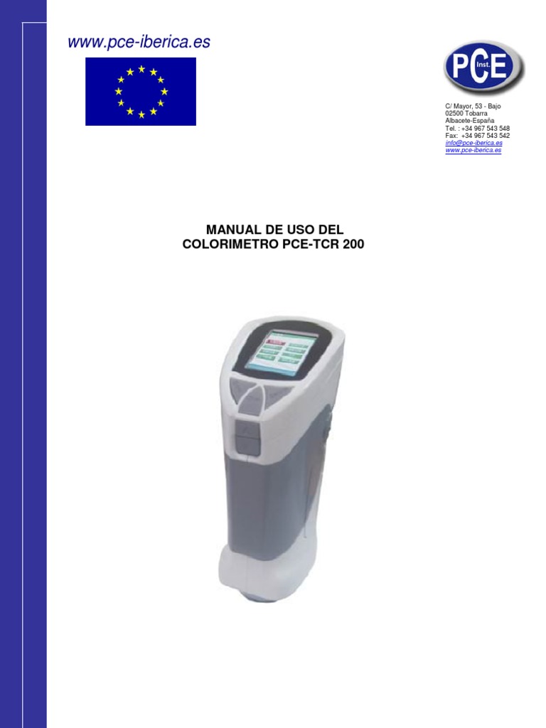 Manual PCE TCR 200 | PDF | Point and Click | Calibración