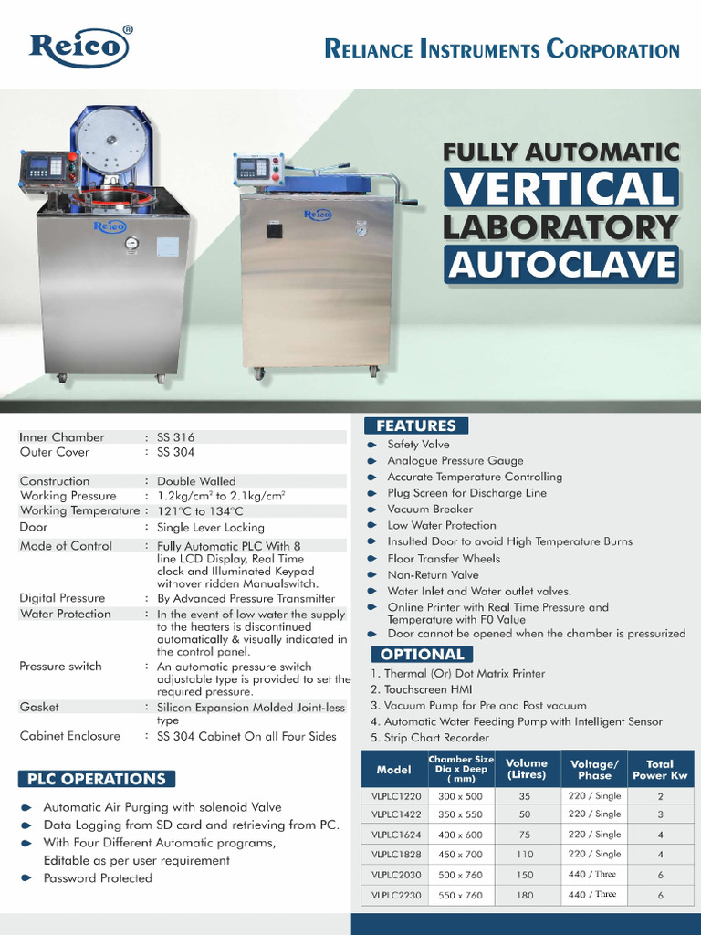 REICO Laboratory Vertical | PDF