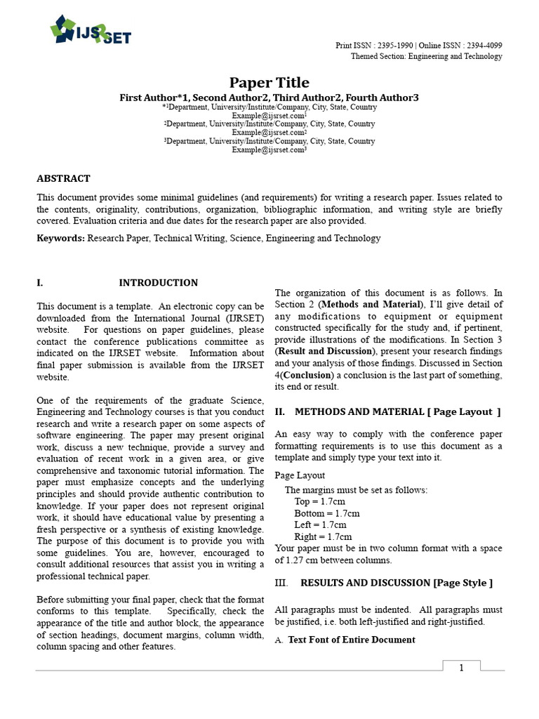Research Paper Writing Guidelines | PDF | Typefaces | Abstract (Summary)