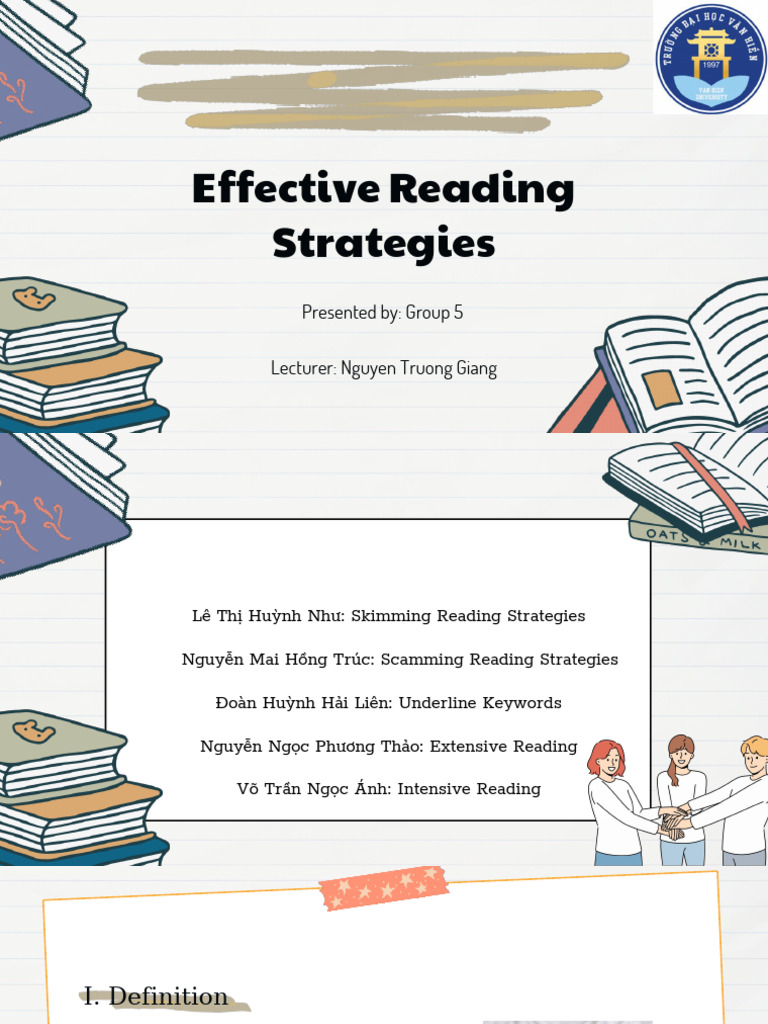 Group 5 Effective Reading Strategy | PDF | Reading Comprehension | Speed Reading
