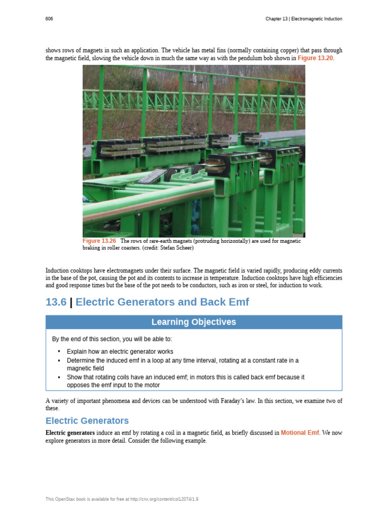 Electric Generators and Back Emf | PDF | Electromagnetic Induction | Electric Motor