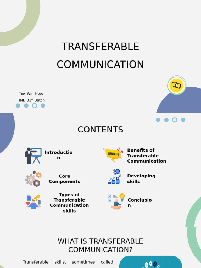 Transferable Communication | PDF | Communication | Nonverbal Communication