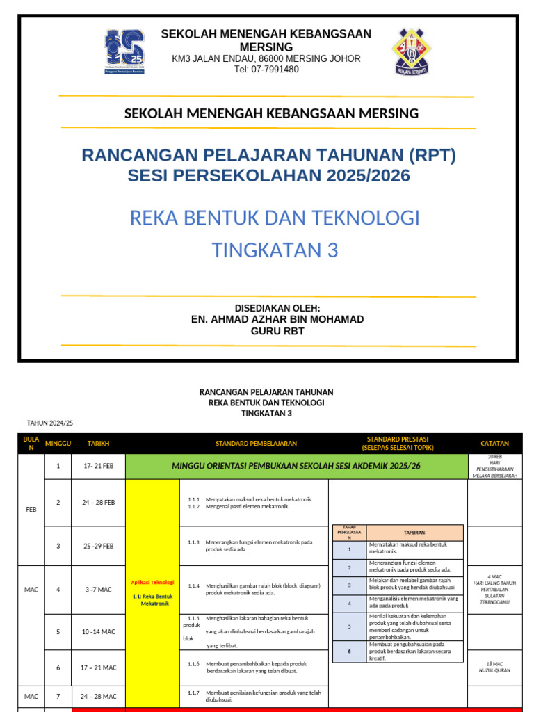 RPT RBT T3-2025 | PDF