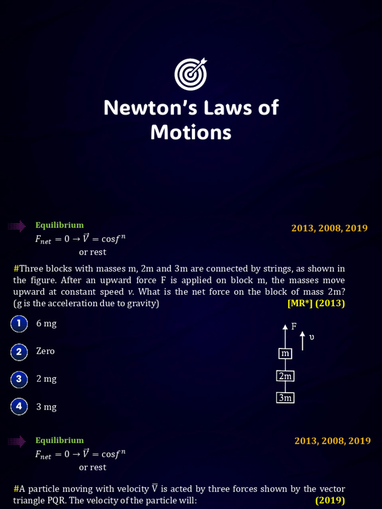 05 - LEC PPT - Newtons Laws of Motions - Final | PDF | Force | Friction
