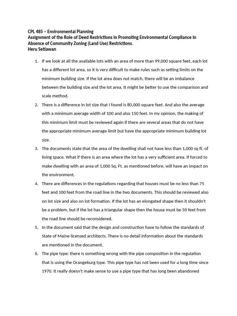 Assignment 2 Env Planning | PDF