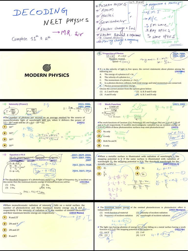 Class 12th Decoding NTA Physics by MR Sir | PDF