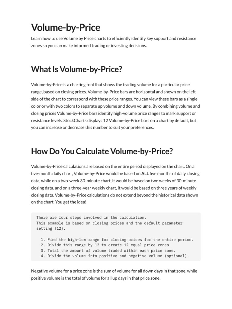 Volume by Price | PDF | Prices