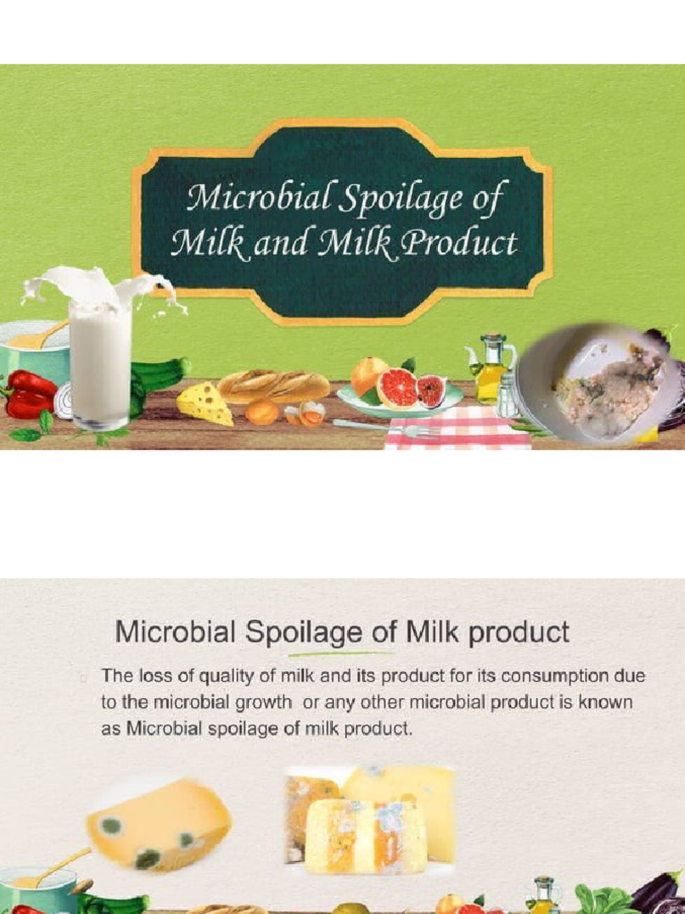 5-Microbial Spoilage of Milk and Dairy Products | PDF