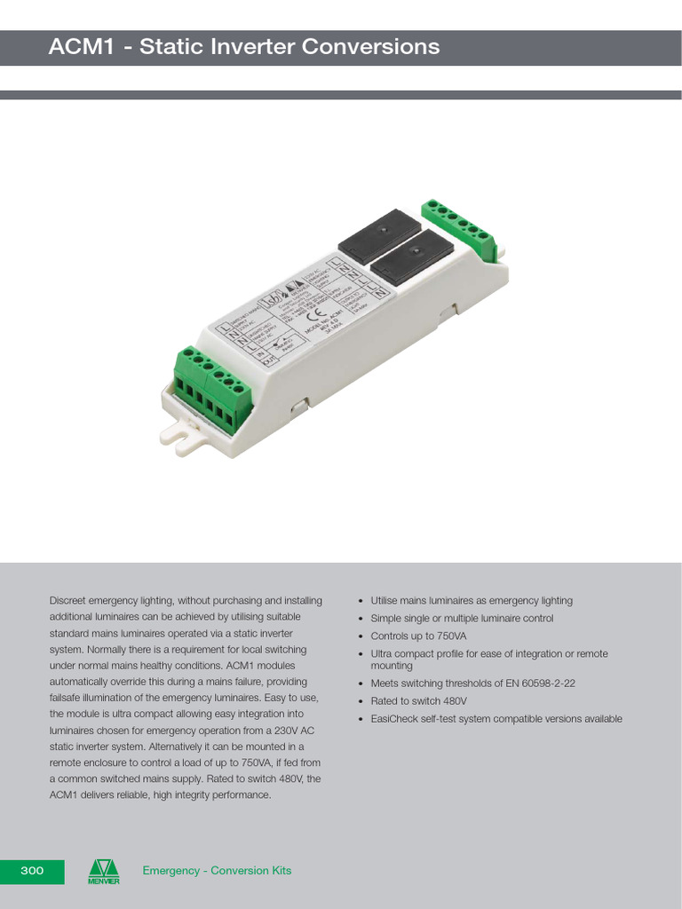 Cooper Ls Datasheet Acm1 - 0 | PDF | Power Inverter | Lighting