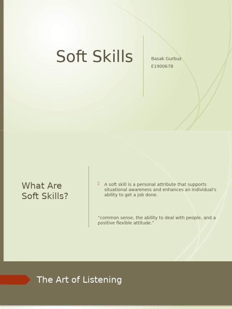 Soft Skills - Presentation | PDF
