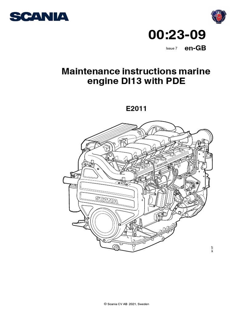 Scania DI13 Marine Engine Maintenance Guide | PDF | Motor Oil ...