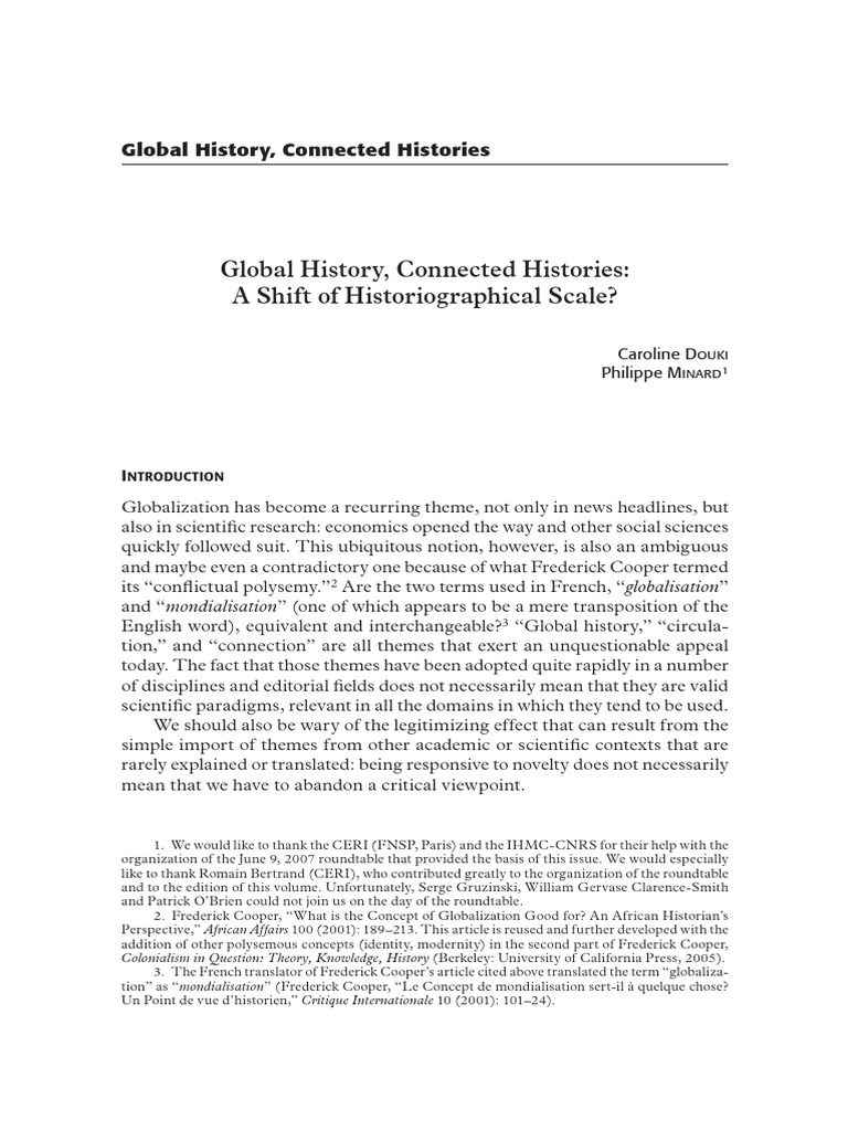 Exploring Global and Connected Histories | PDF | Globalization ...