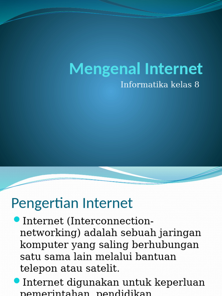 Mengenal Internet Materi Kelas 8 Bab 1 | PDF
