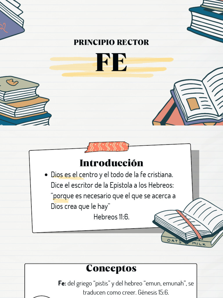 PRINCIPIO RECTOR Fe | PDF | Fe | Cristo (título)
