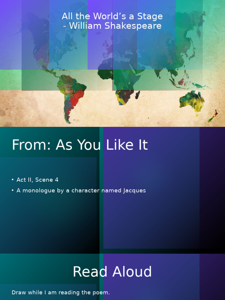 All The World's A Stage | PDF | Poetry | Metre (Poetry)