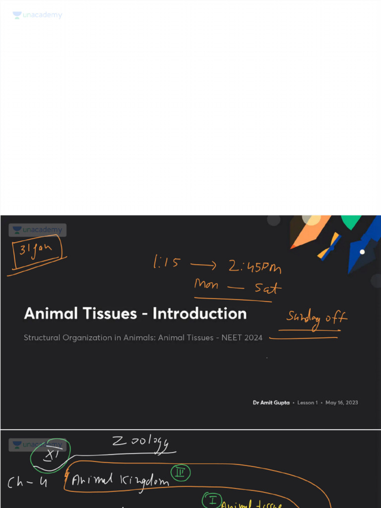 Animal - Tissues - Introduction - With - Anno 2 | PDF