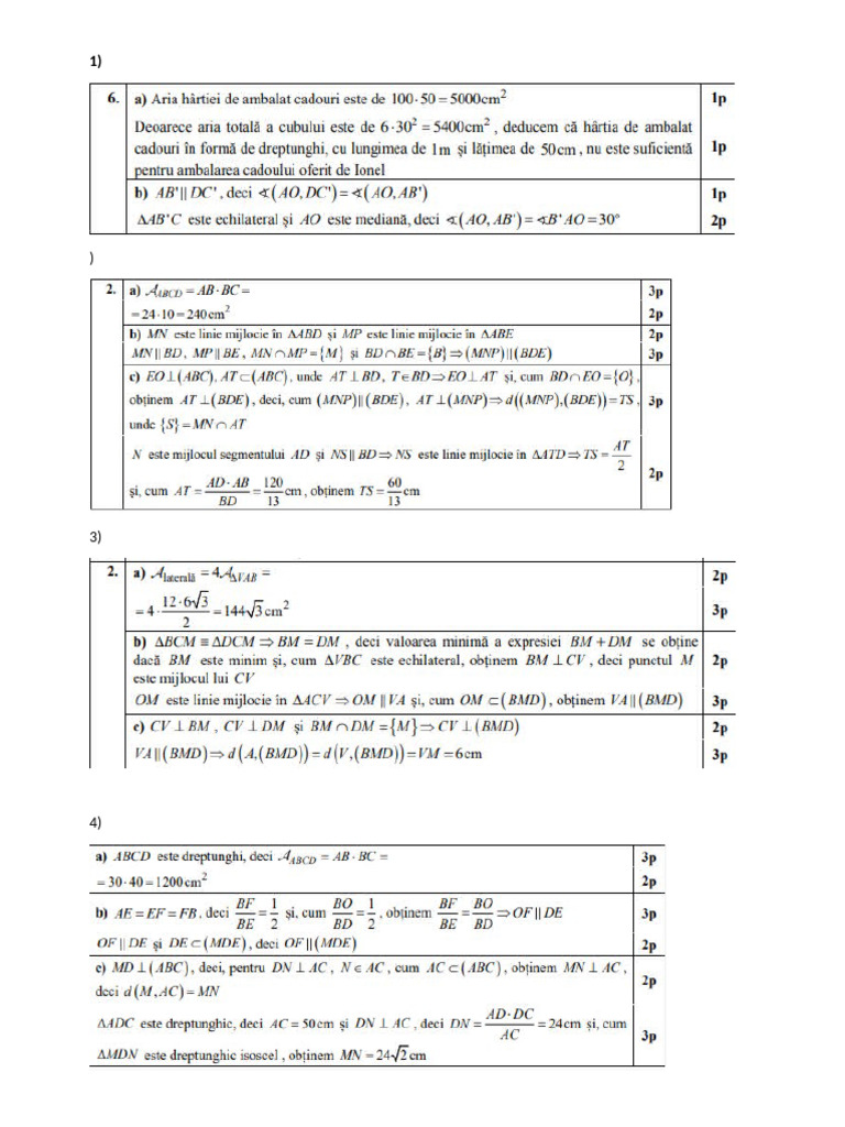 Rezolvare PB Perpendicularitate | PDF