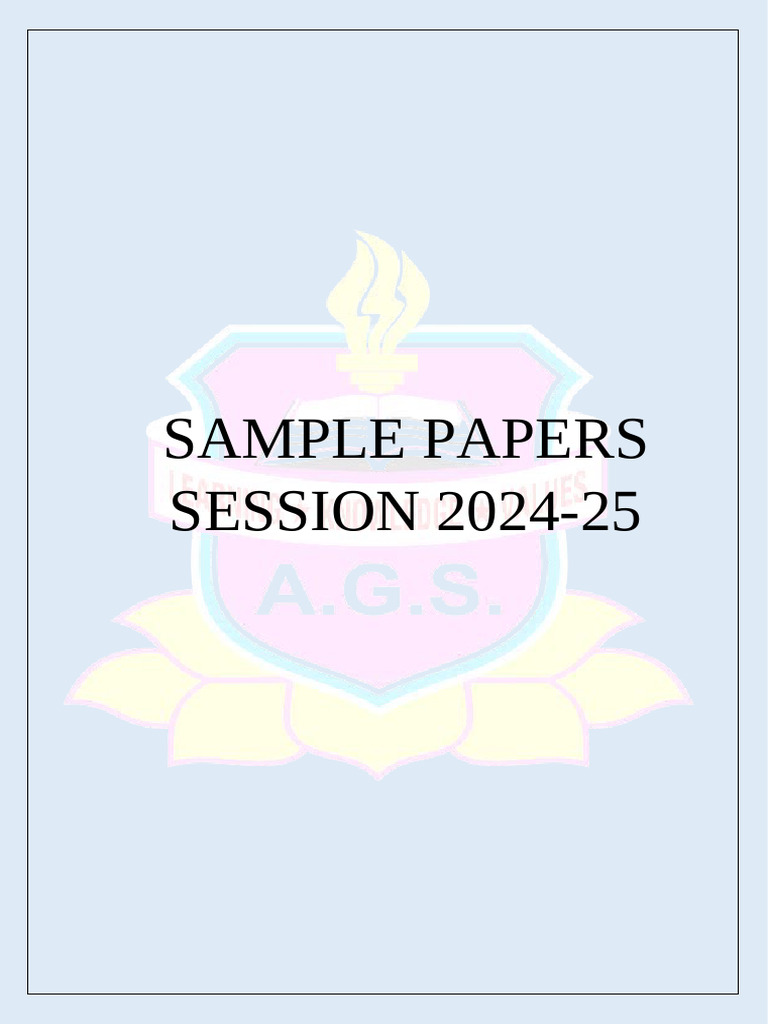 Class Xi B Sample Paper Session 2024-25 | PDF | Banks | Antimicrobial ...