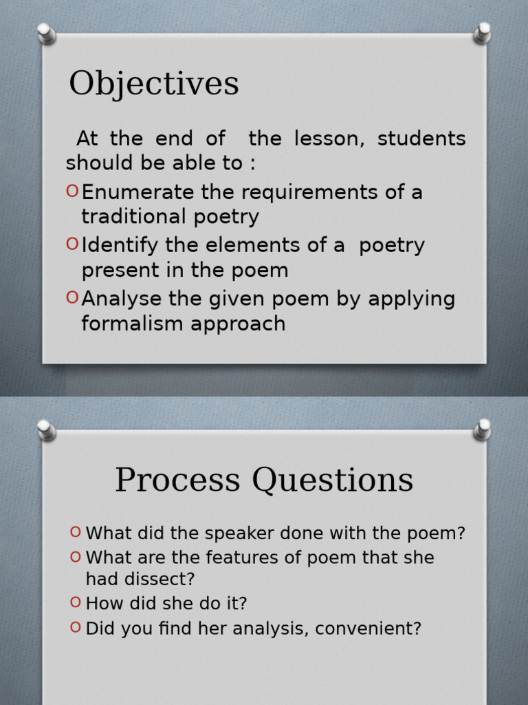 Analysing Poetry Through Formalism Approach | PDF
