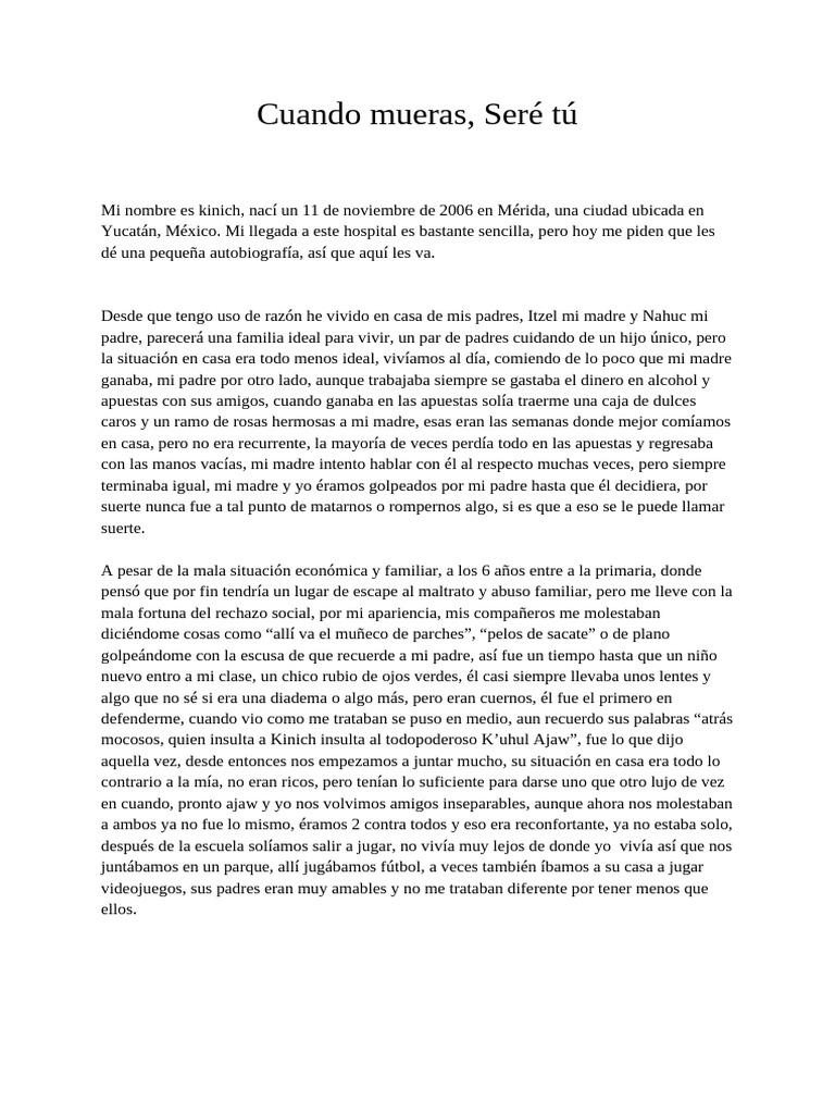 Cuando mueras^J Seré tú | PDF