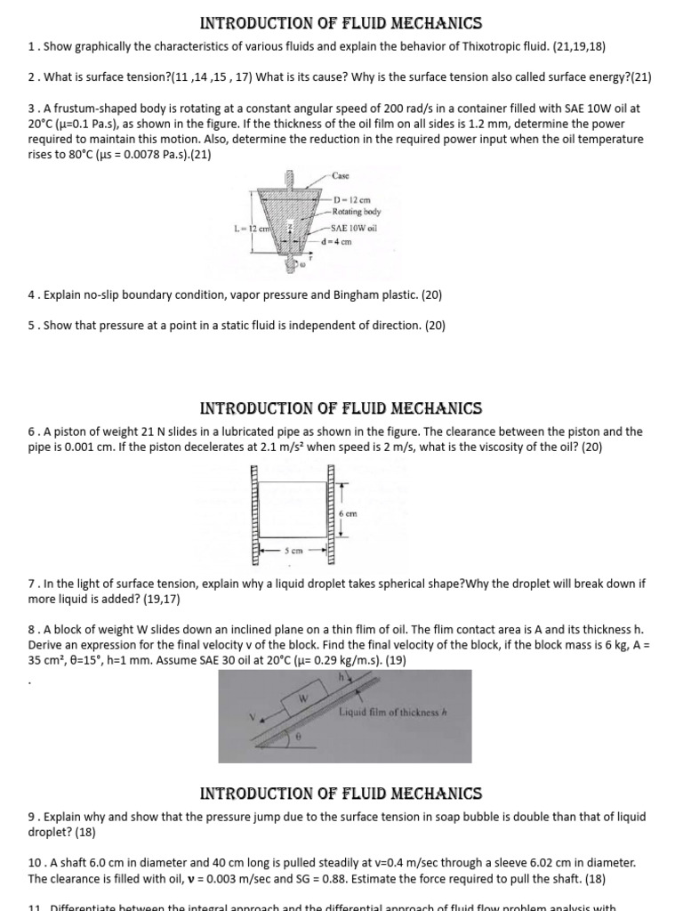 Fluid mechanics QB analysis | PDF | Buoyancy | Pressure Measurement