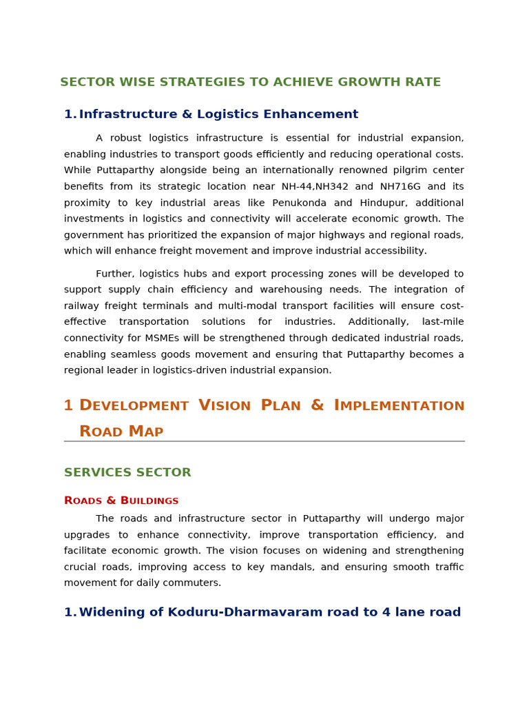 R&B PTP Consti Vision Plan | PDF | Road | Logistics
