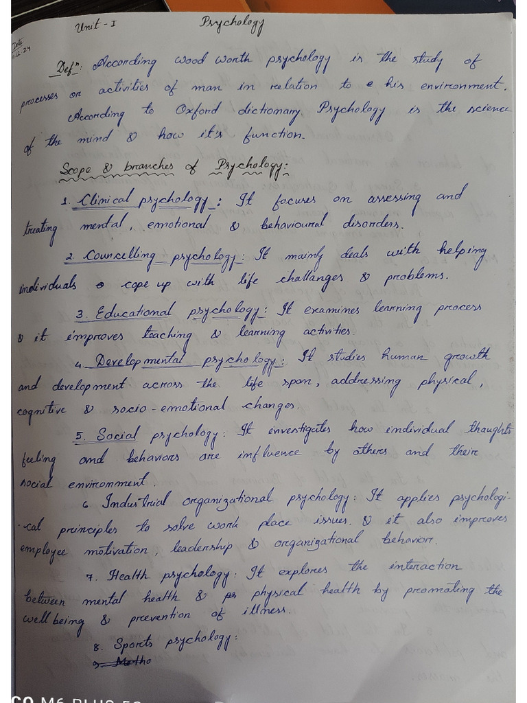 Unit-1( psychology) | PDF