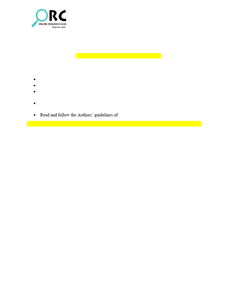 How To Choose A Target Journal (To Submit A Paper) | PDF | Open Access ...