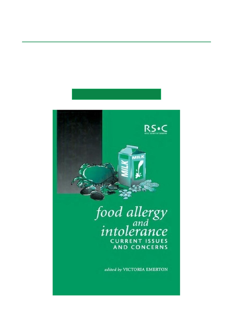 Food Allergy and Intolerance Current Issues and Concerns, 1st Edition ...