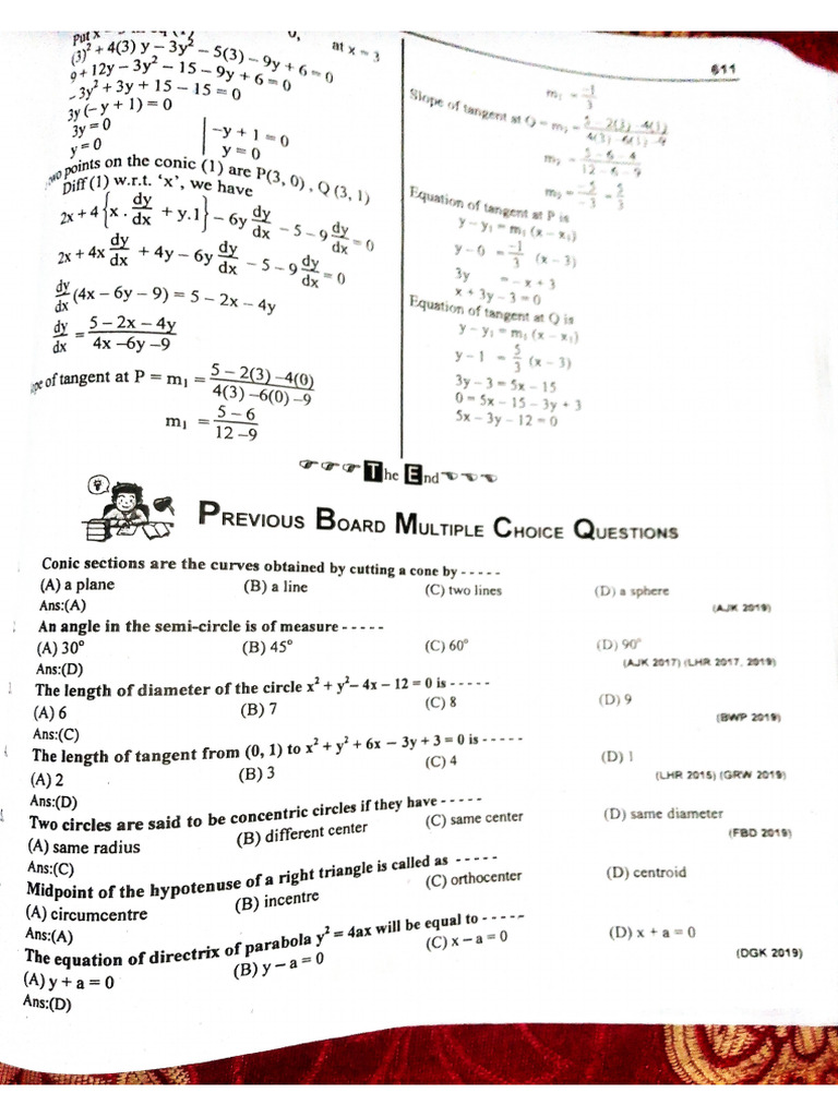 Chapter 6 Mcqs Math 2nd Year | PDF