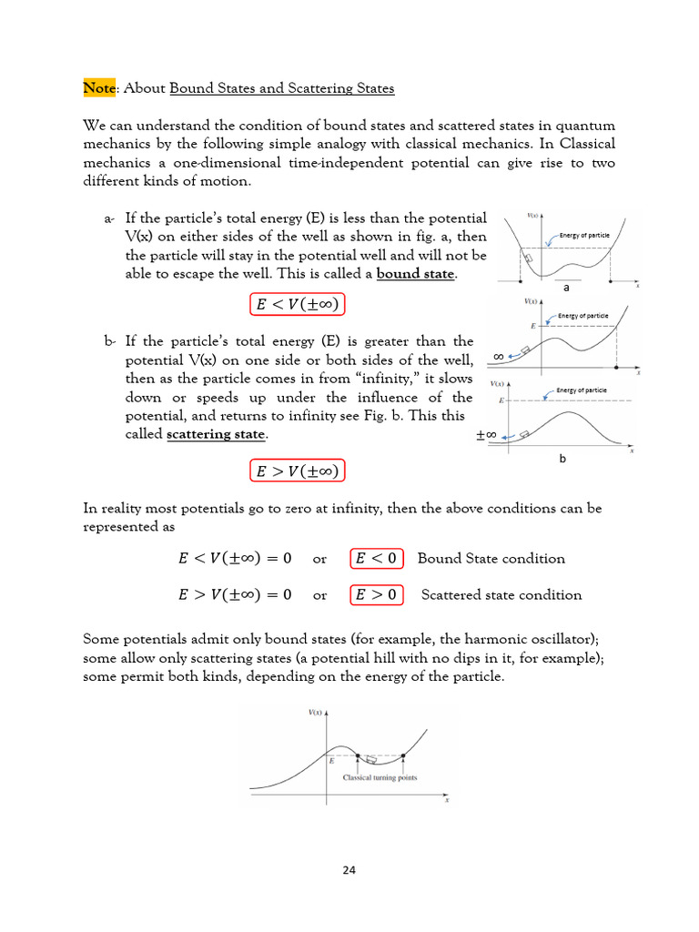 Lecture 10 - Dirac Delta Function Potential | PDF | Mechanics | Applied And Interdisciplinary ...
