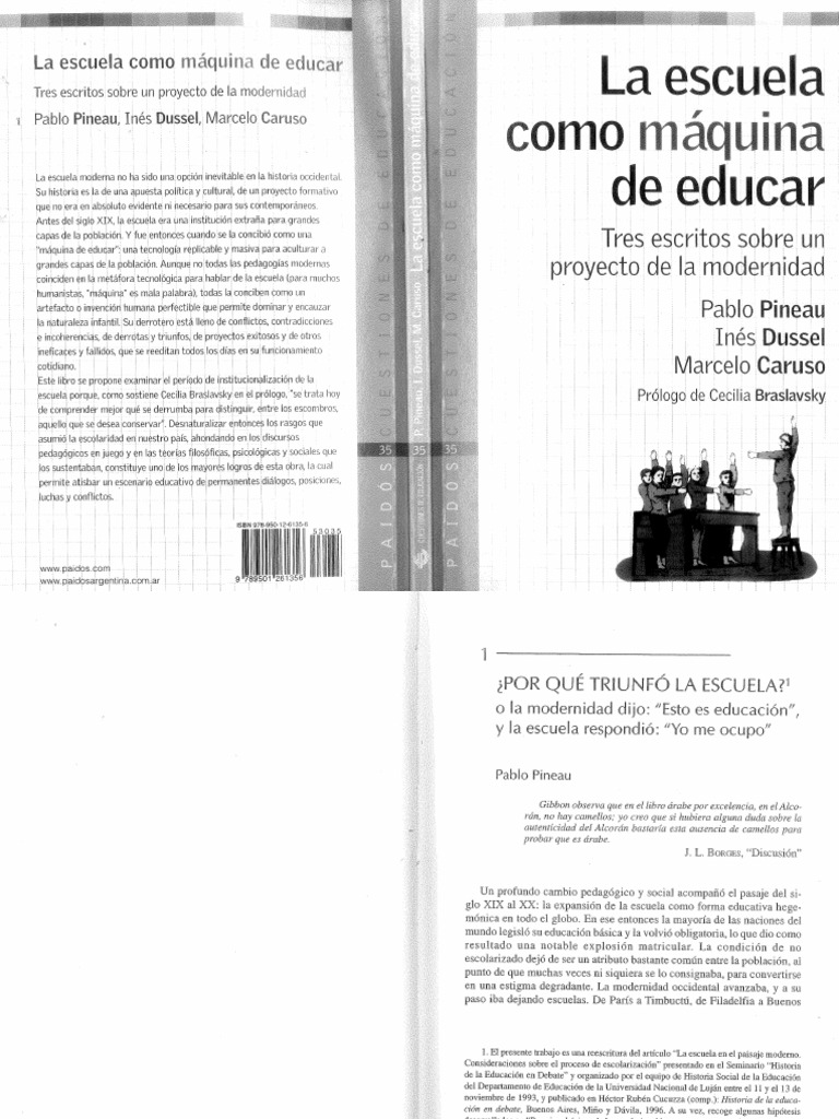 Pineau La Escuela Como Maquina de Educar | PDF