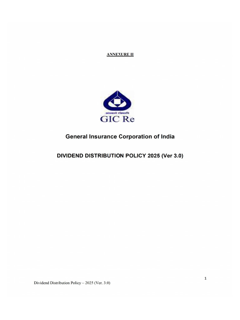 Dividend Distribution Policy 2025 Ver 30 Web | PDF