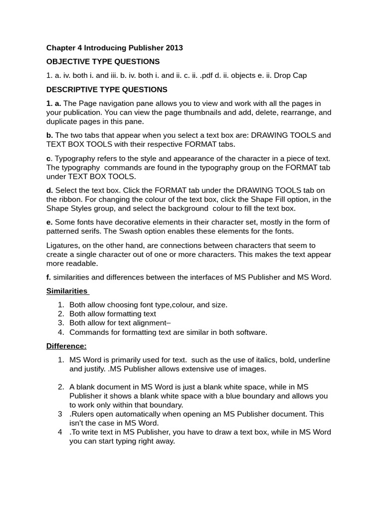 Page Navigation in MS Publisher 2013 | PDF | Typefaces | Microsoft Word
