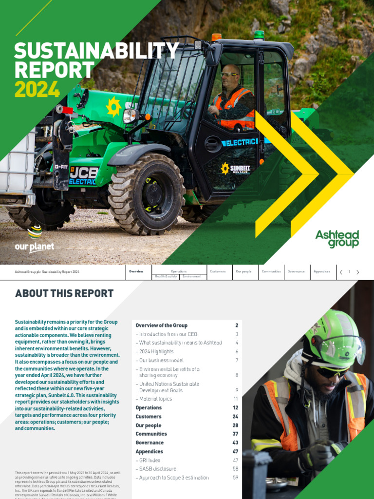 2024 Ashtead Group Plc Sustainability Report | PDF | Sustainability ...