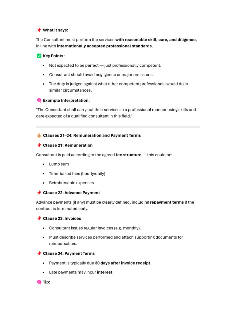 Client-Consultant Model Services Agreement - 4 | PDF