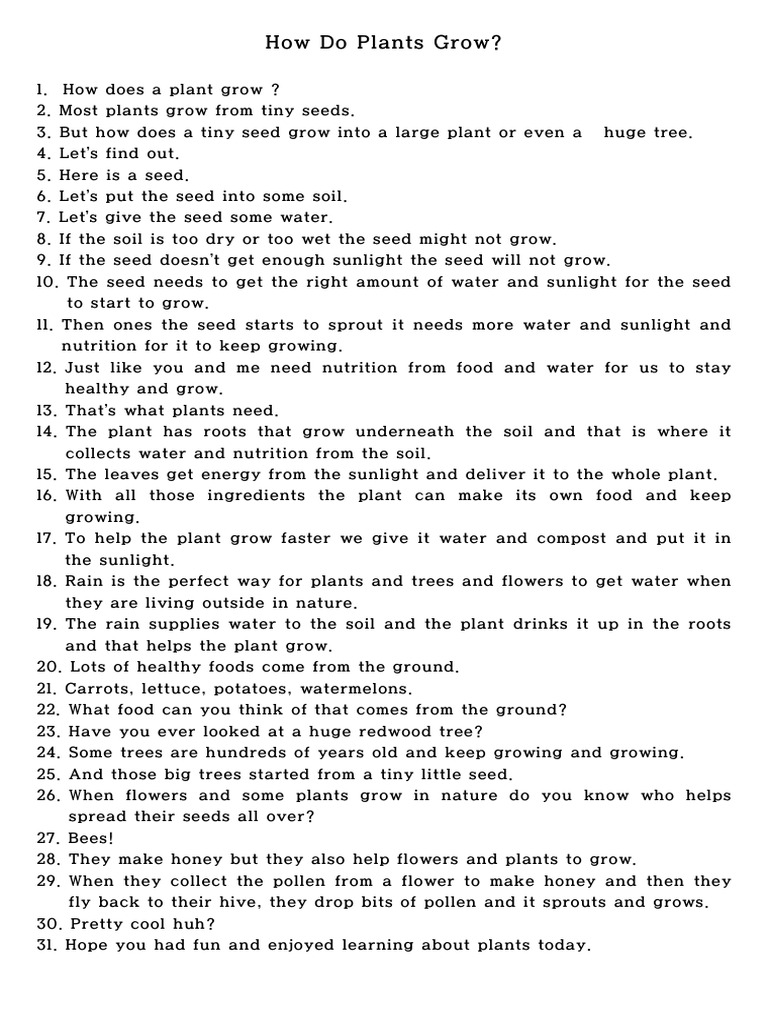 How Plants Grow: A Class 2 Guide | PDF